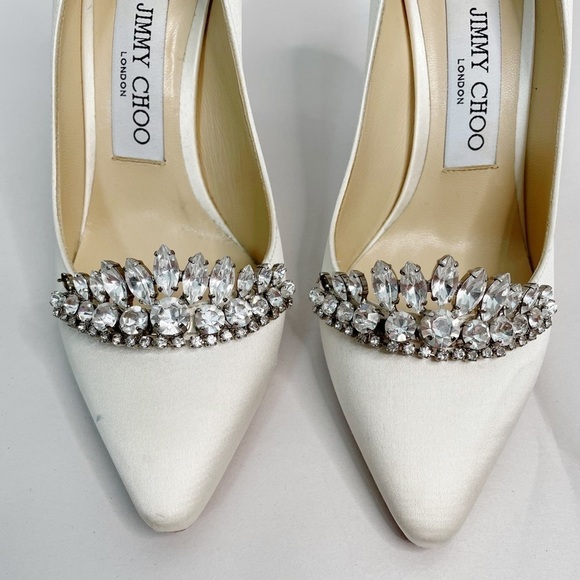 Jimmy Choo | Shoes | Jimmy Choo Romy Tiara Satin Crystal Pump Heel | Poshmark